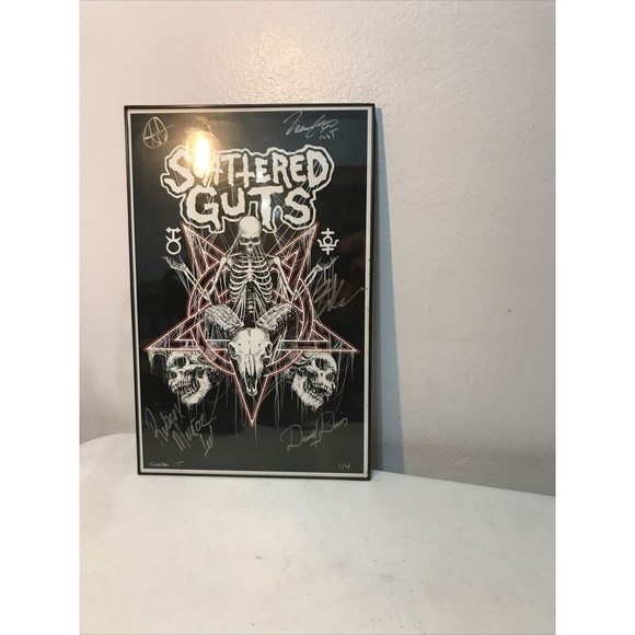 Art | Scattered Guts Heavy Metal Band Signed Poster 5 Autograph Clean ...